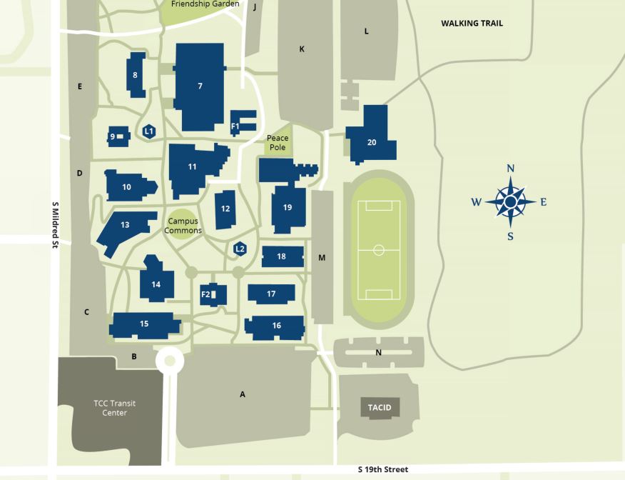 Tacoma Community College Campus Map – Map Vector Tacoma Community College Campus Map – Map Vector